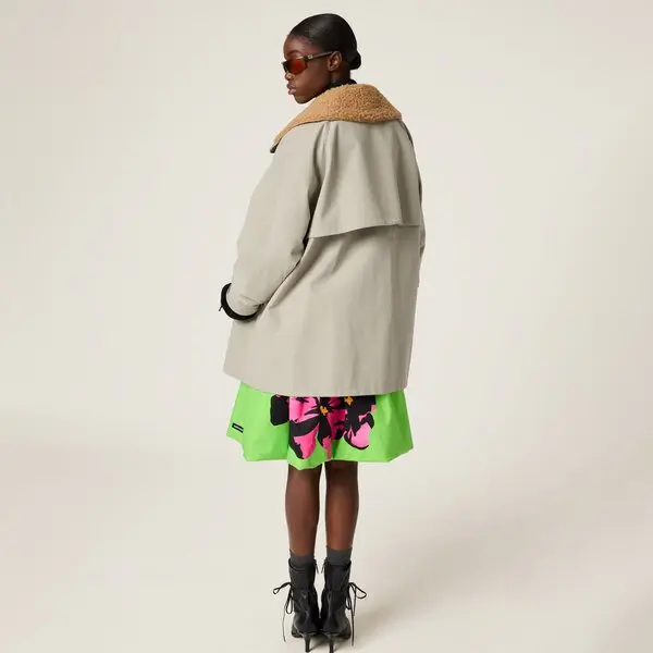 Miu Miu Cordura Blouson Jacket - Steel Gray | Editorialist